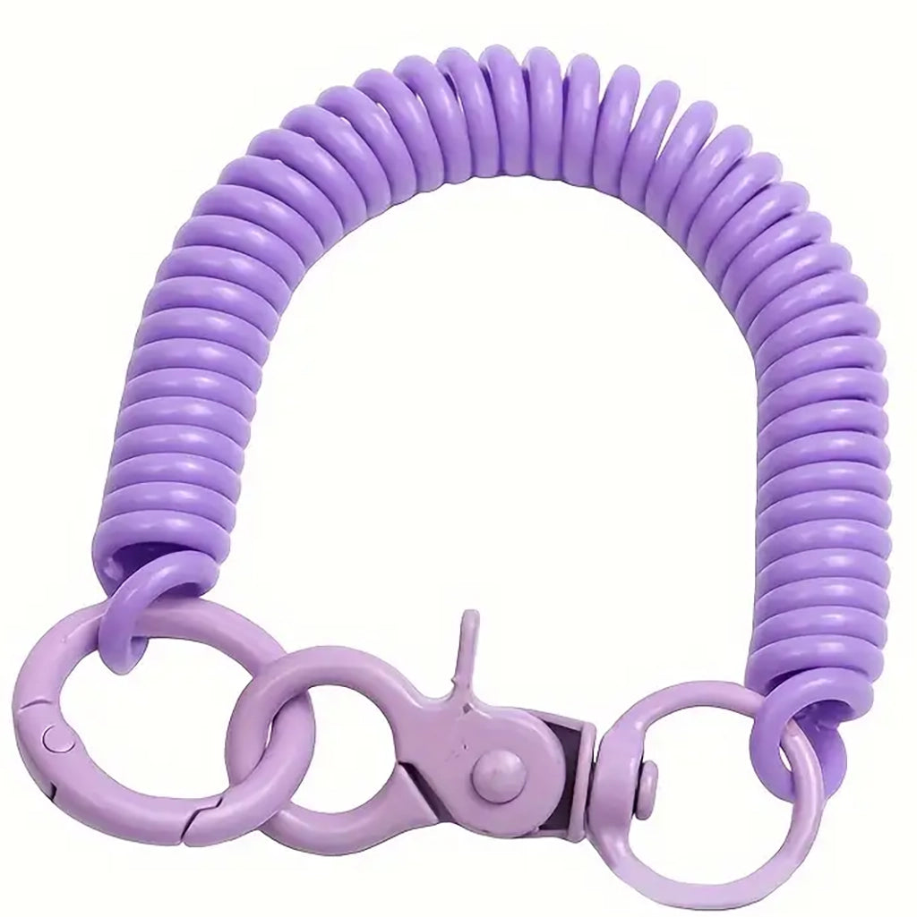 Silicone Spring Coil Lanyard Keychain – Royal Splendor